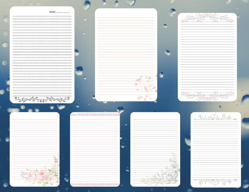 15 Printable Line Journal Pages Templates for Journal Pages - Etsy