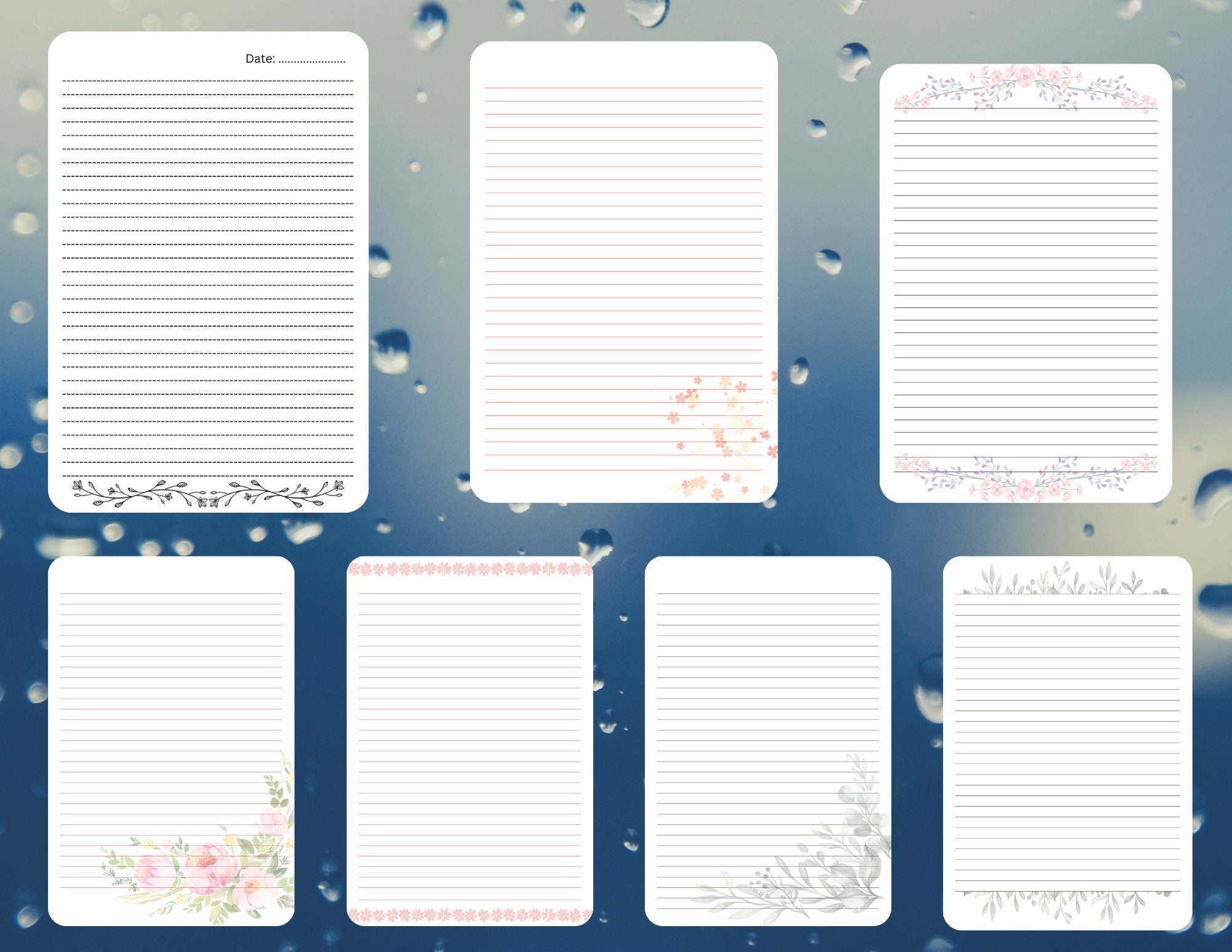 15 Printable Line Journal Pages Templates for Journal Pages - Etsy UK