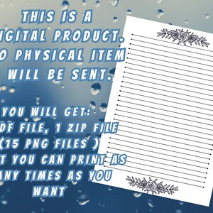 15 Printable Line Journal Pages, Templates for Journal Pages, Printable ...