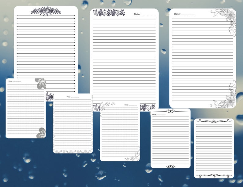 15 Printable Line Journal Pages Templates for Journal Pages - Etsy