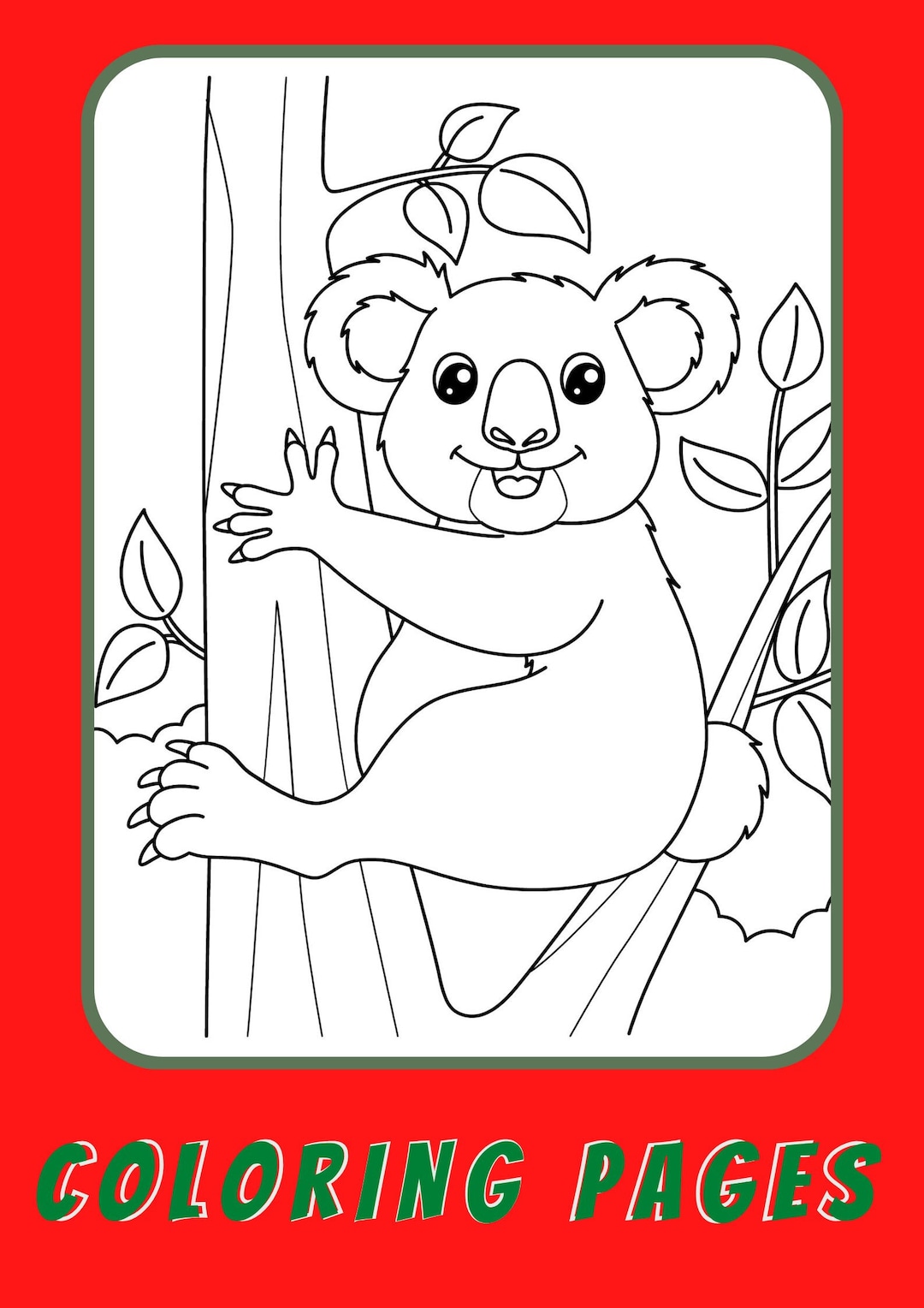 Printable COLORING PAGES for Kids, Funny Animals, Digital Download ...