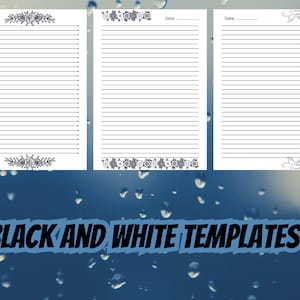 15 Printable Line Journal Pages, Templates for Journal Pages, Printable ...