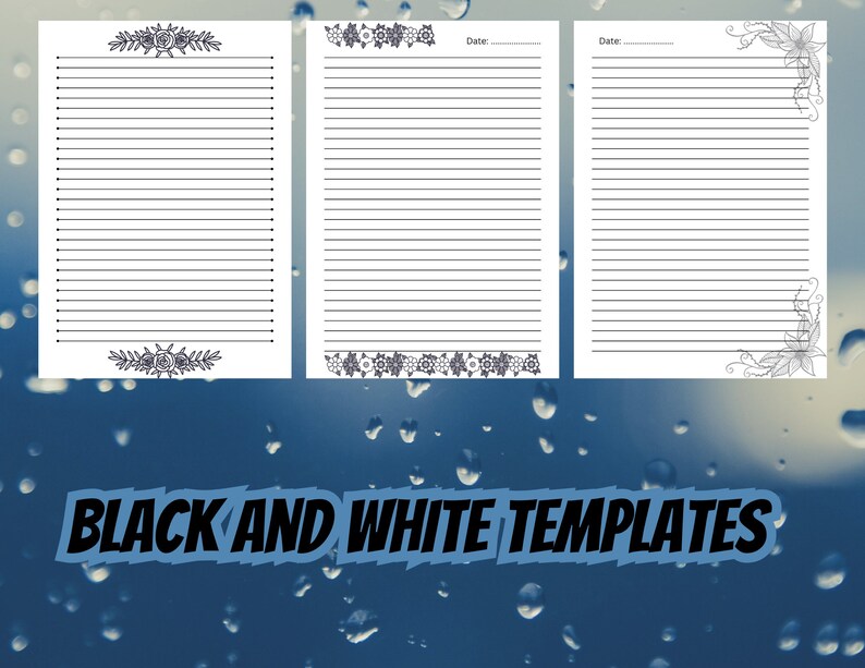 15 Printable Line Journal Notes Pages,templates for Journal Pages ...
