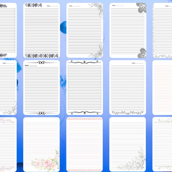 Printable Diary Pages Lined - Etsy