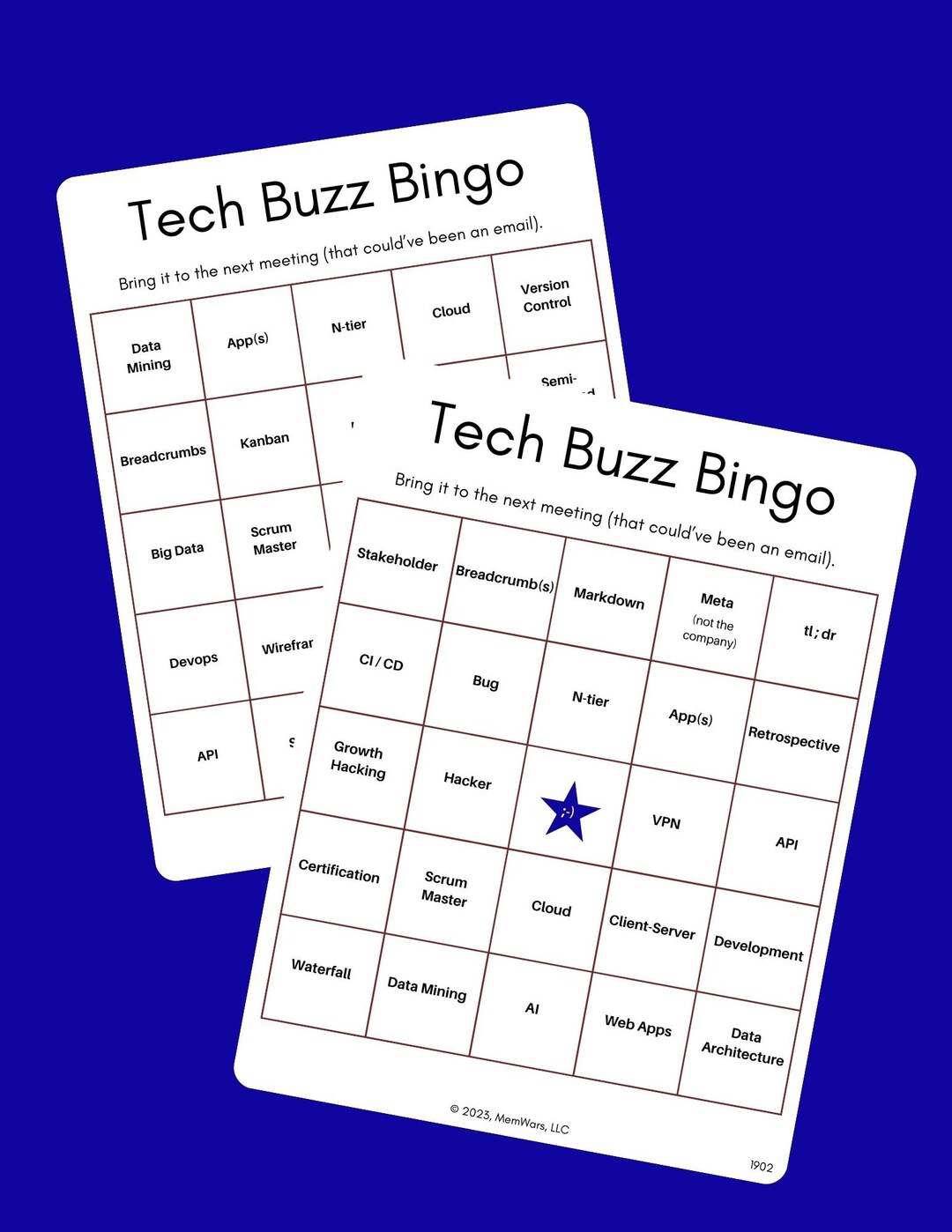 Tech Team Building Buzz Word Bingo Meeting Game 25 Boards - Etsy