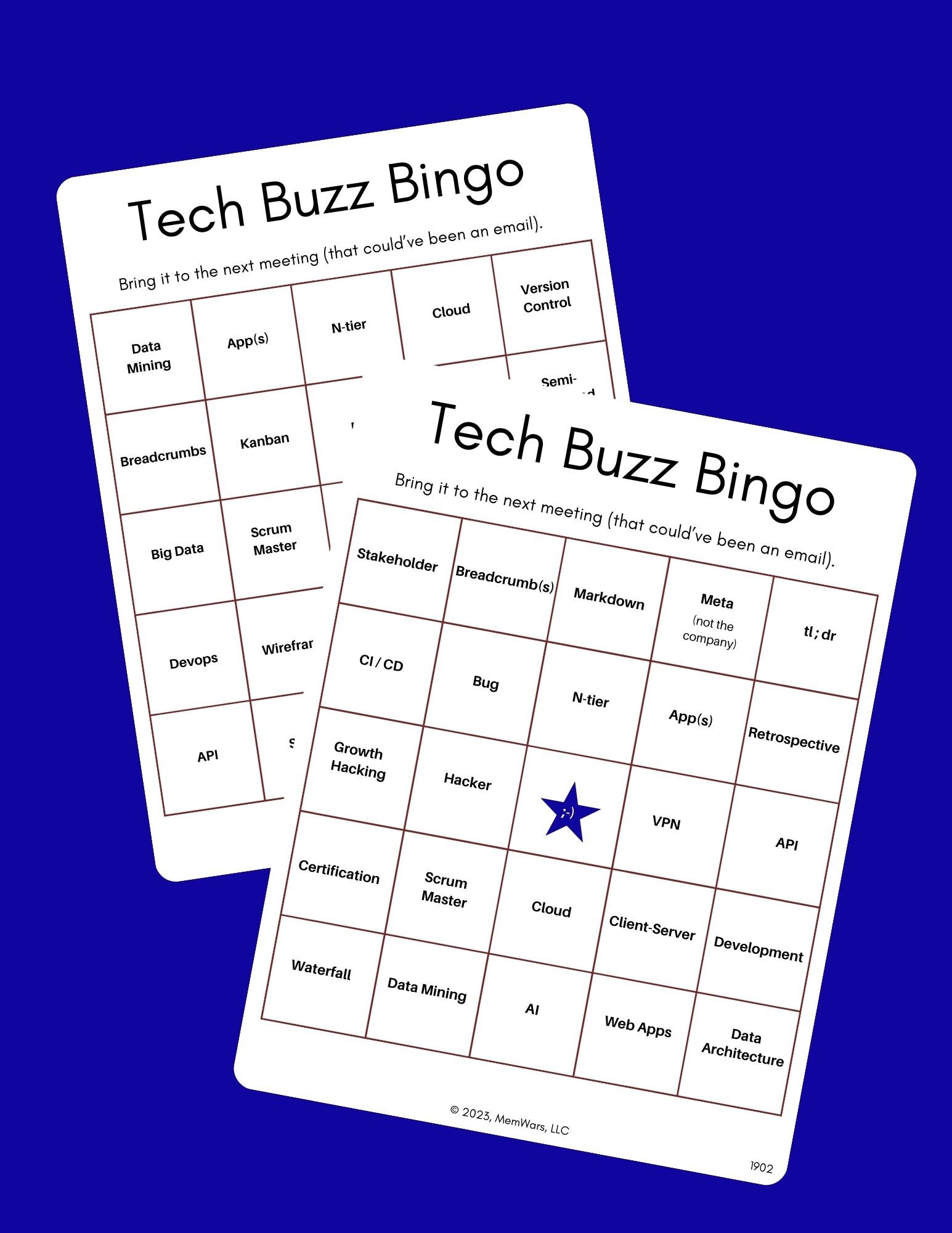 Tech Team Building Buzz Word Bingo Meeting Game 25 Boards - Etsy