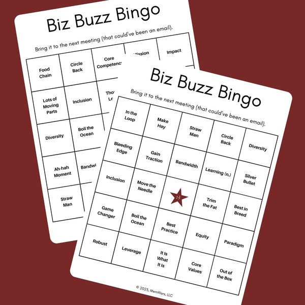 Meeting Bingo - Etsy