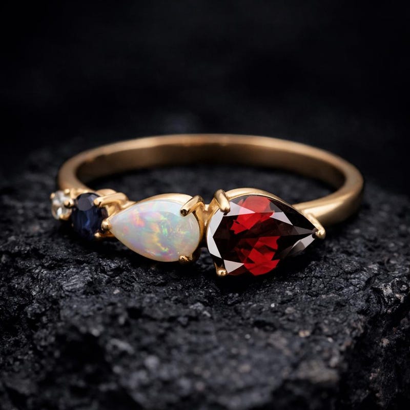 Costume Jewelry Opal Rings - Etsy