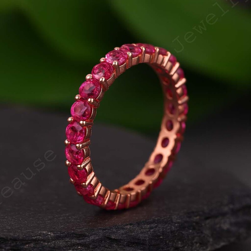 Ruby Eternity Band - Etsy