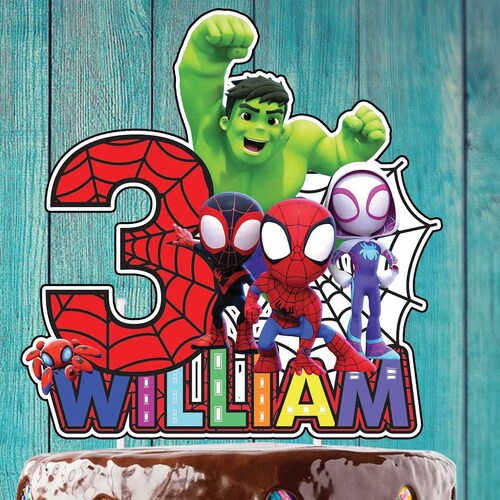 Printable Spidey and His Amazing Friends Cake Topper Birthday - Etsy