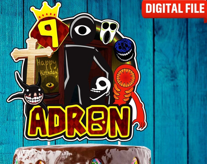 Printable Roblox Doors Cake Topper, Birthday Party for Kids, Roblox ...