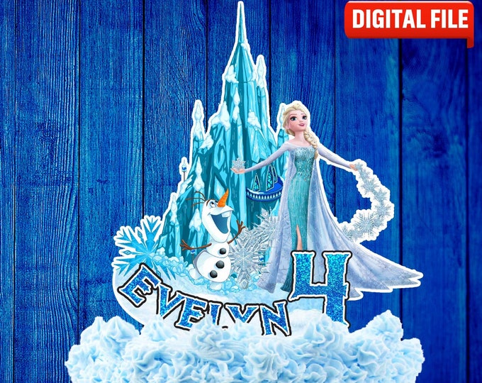 Printable Frozen Birthday Cake Topper, Elsa Decoration (digital File ...