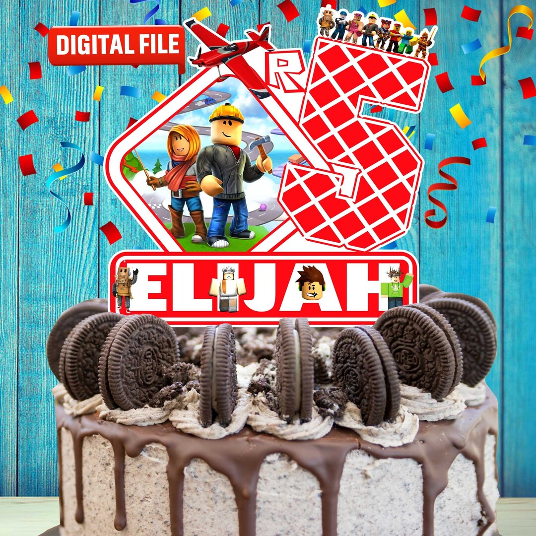 Printable Roblox Boy Cake Topper, Birthday Party for Kids, Roblox Boys ...