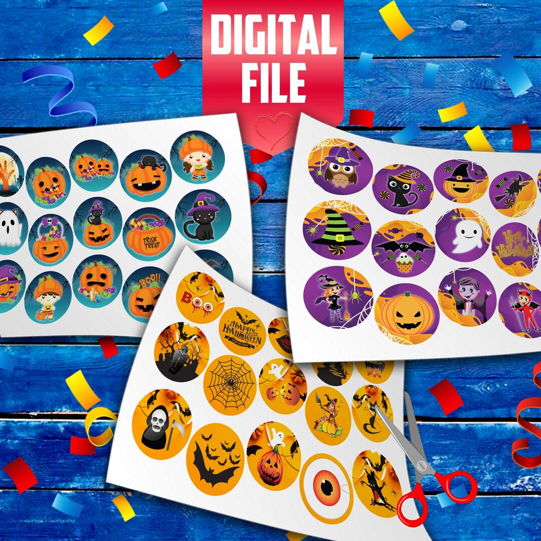 Printable Cupcakes Halloween, Topper for Boy and Girls Halloween ...