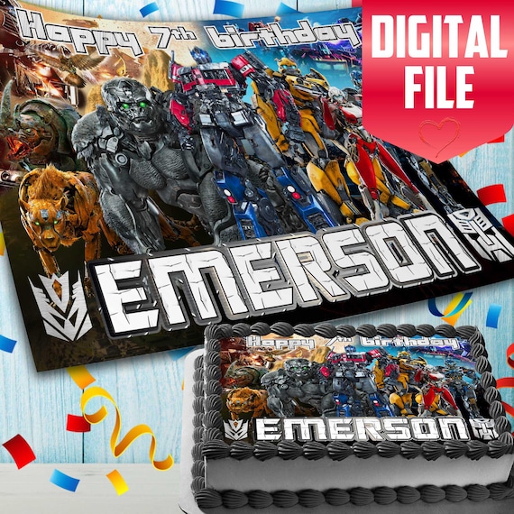 Tarjeta De Feliz Cumpleaños De Transformers Para Imprimir