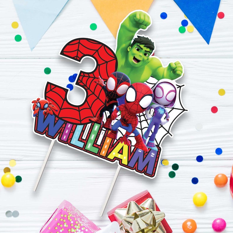 Printable Spidey and His Amazing Friends Cake Topper Birthday - Etsy UK