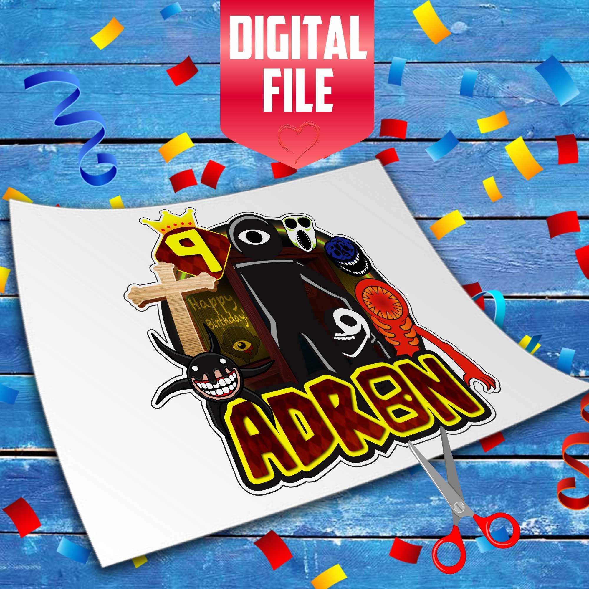 Printable Roblox Doors Cake Topper, Birthday Party (digital File) - Etsy