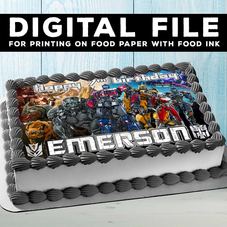 Printable Cake Transformers, Birthday Party for Kids, Cake Transformers ...