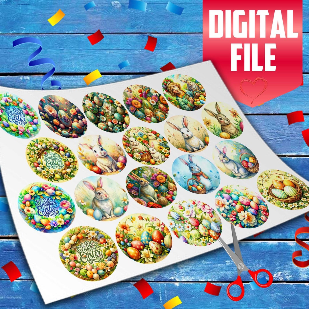 DIGITAL FILE Easter. Printable Cupcakes Easter, Happy Easter, Cupcakes ...