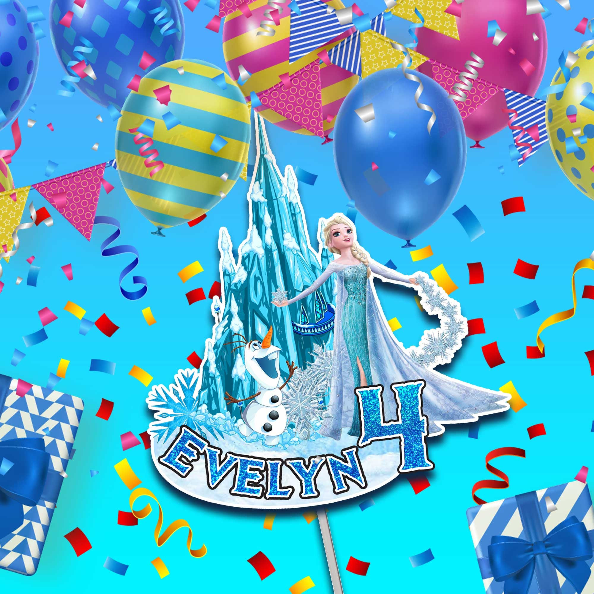 Printable Frozen Cake Topper Frozen Birthday Party Cake - Etsy Australia