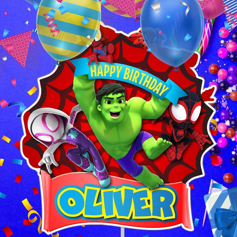 Printable Spidey and His Amazing Friends Cake Topper - Etsy UK