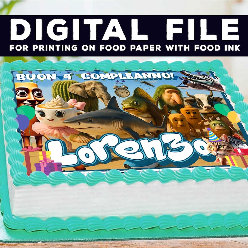 Brainrot Italian Cake Topper - Etsy