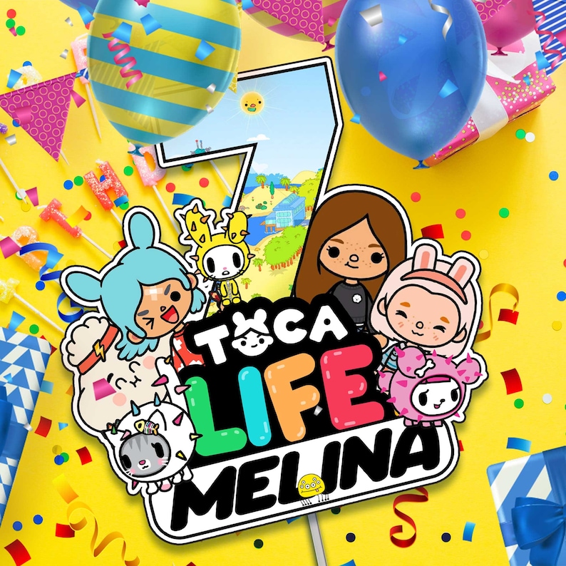 Toca Life Cake Topper zum Ausdrucken, Geburtstag Party für Kinder Toca ...