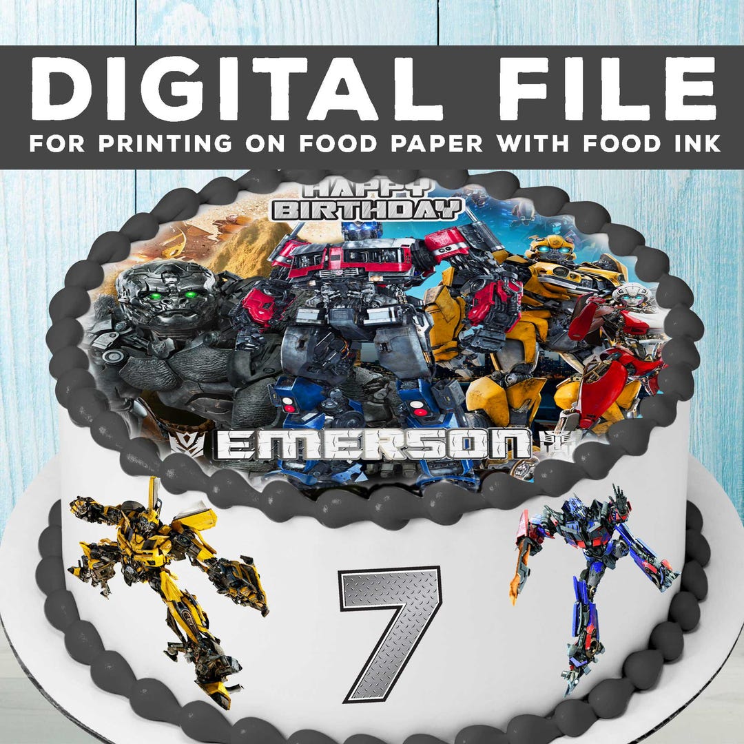 Printable DIGITAL FILE Cake Transformers, Birthday Party Transformers ...