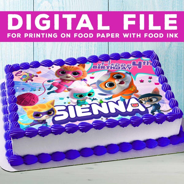 Superkitties Birthday Cake - Etsy