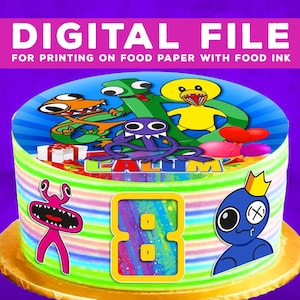 Printable DIGITAL FILE Cake, Birthday Party for Kids, Cake Decoration ...