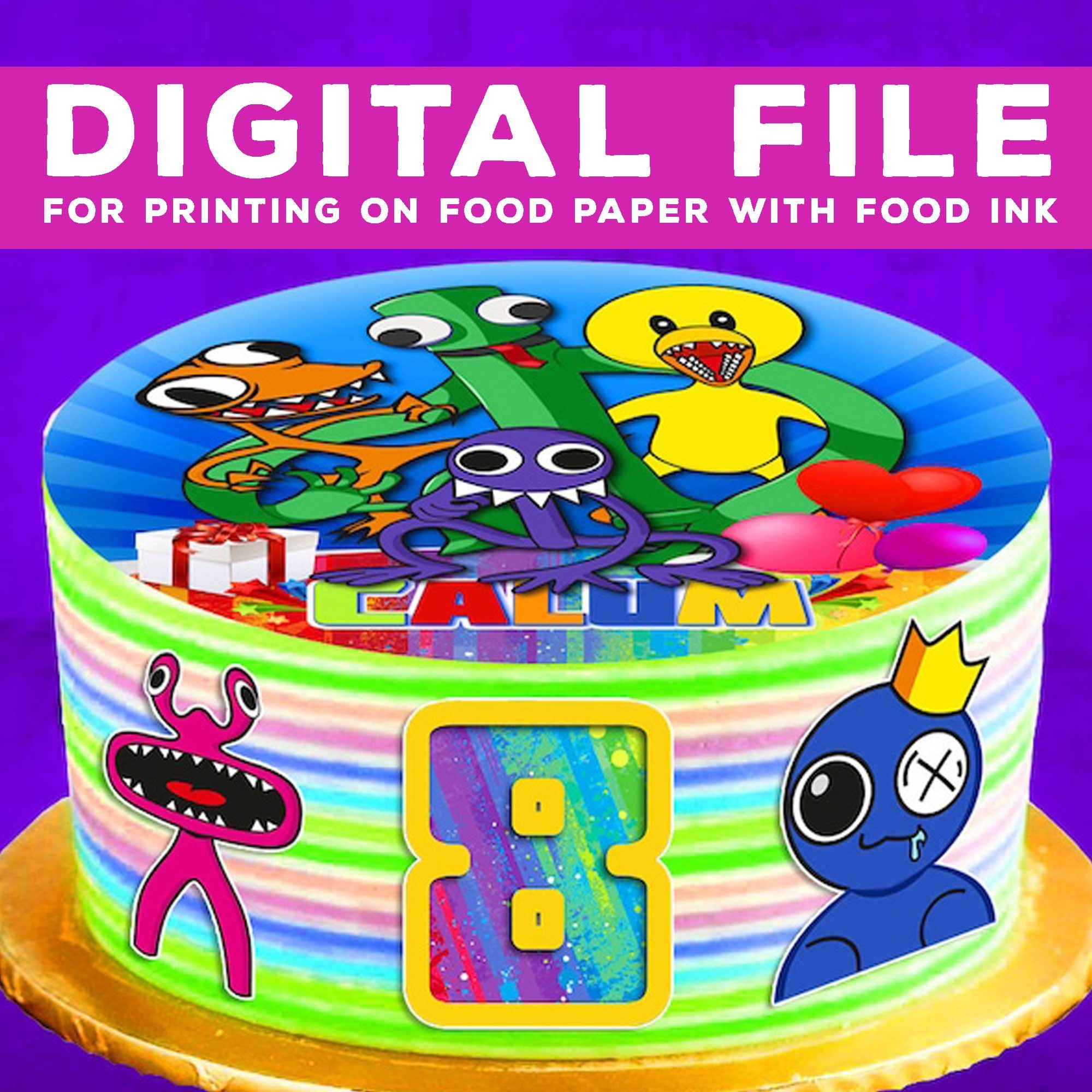 Printable DIGITAL FILE Cake, Birthday Party for Kids, Cake Decoration ...