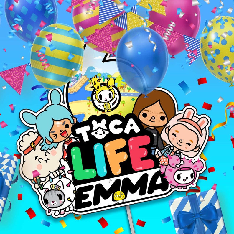 Toca Life Cake Topper zum Ausdrucken, Geburtstag Party für Kinder Toca ...