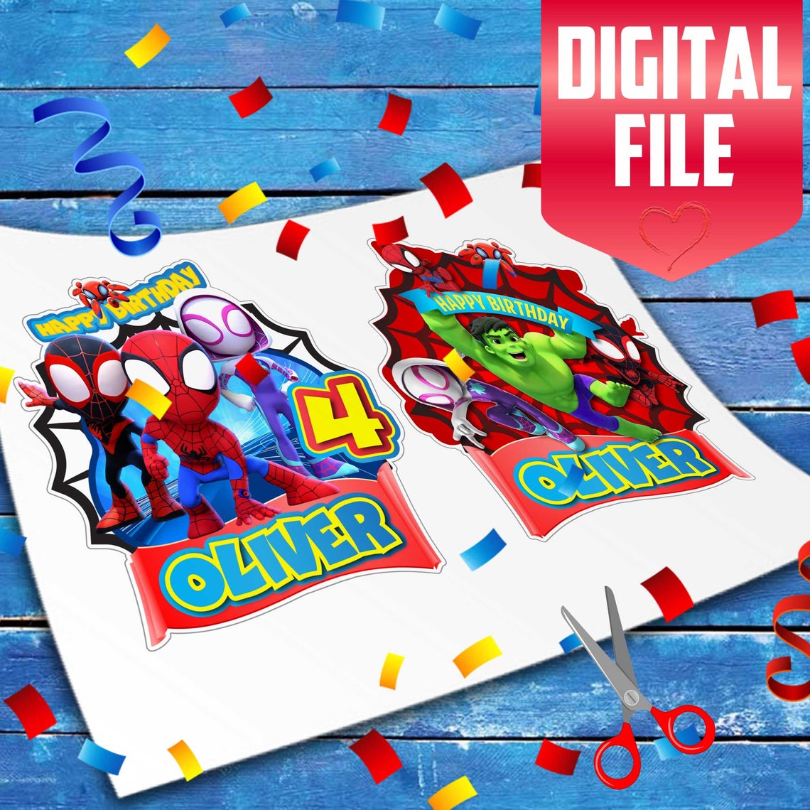 Printable Spidey and His Amazing Friends Cake Topper - Etsy UK