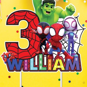 Printable Spidey and His Amazing Friends Cake Topper, Birthday Party ...
