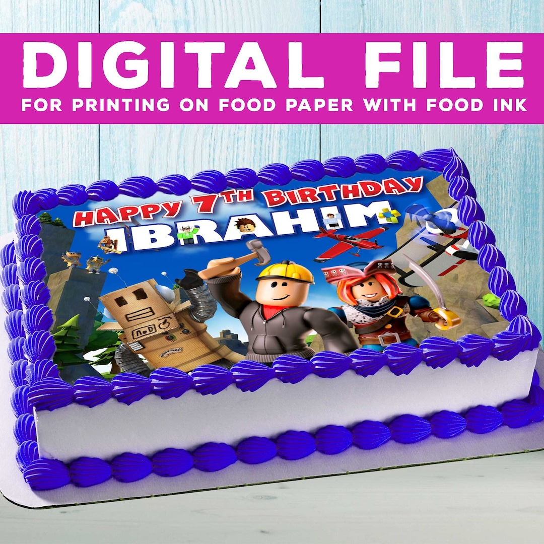 Printable Cake Roblox, Birthday Party for Kids, Cake Roblox DIGITAL ...