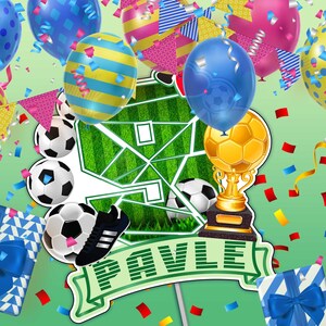 Printable Football Cake Topper, Birthday Party for Kids, Football Cake ...