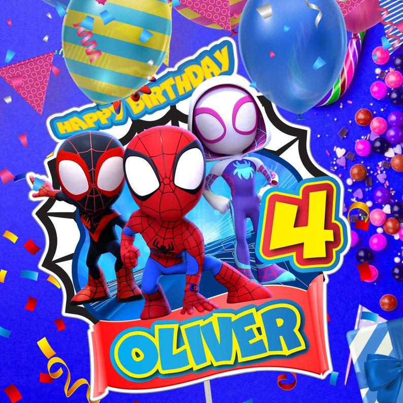 Printable Spidey and His Amazing Friends Cake Topper - Etsy
