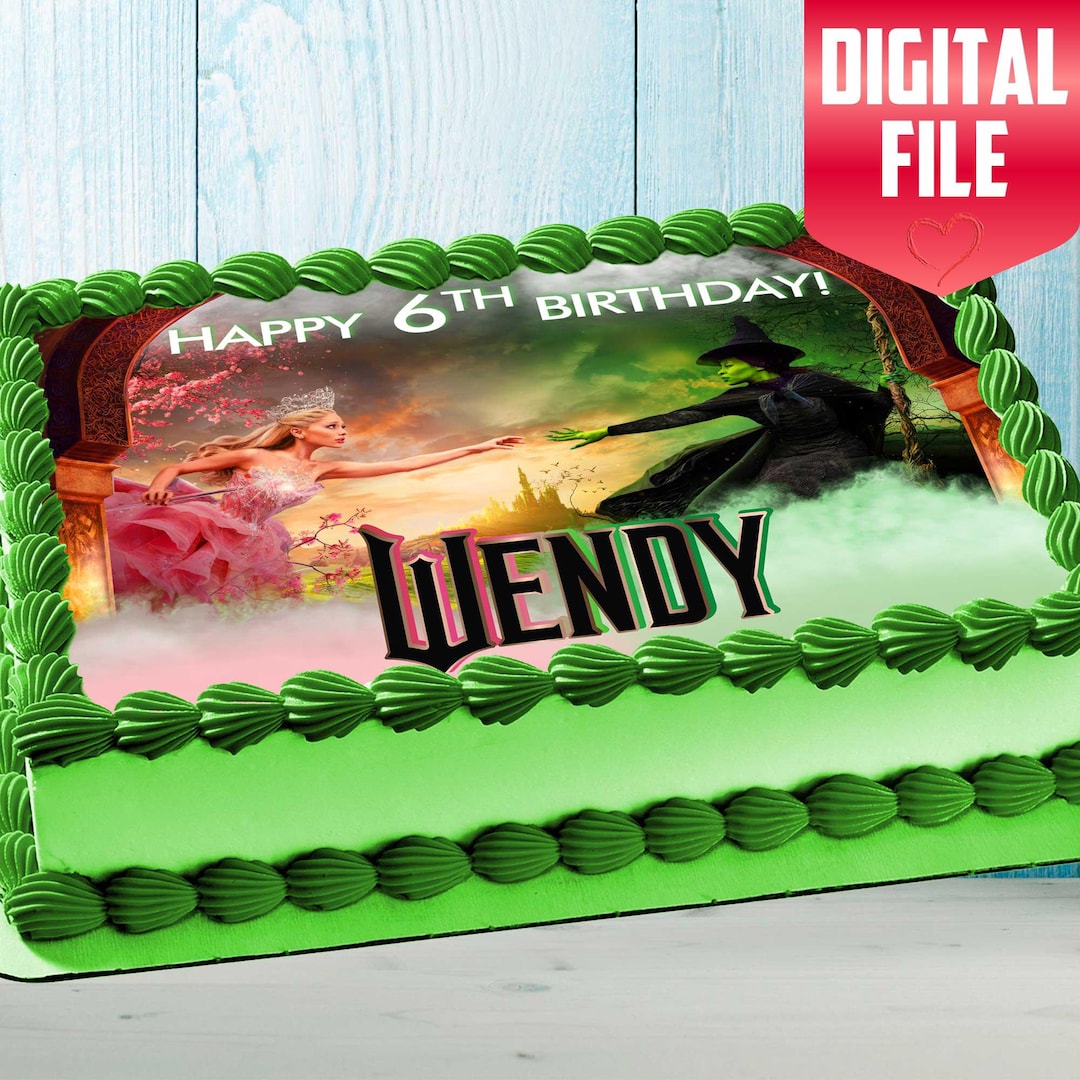 DIGITAL FILE. Printable Cake Wicked, Birthday Party Wicked for Kids ...