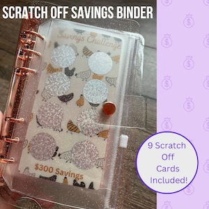 9 Card Scratch off Savings Binder, Beginner, Savings Challenge, Savings ...
