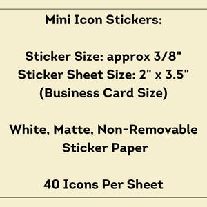 Mini Icon Stickers, Planners, Calendars, Journals, Bullet Journals ...