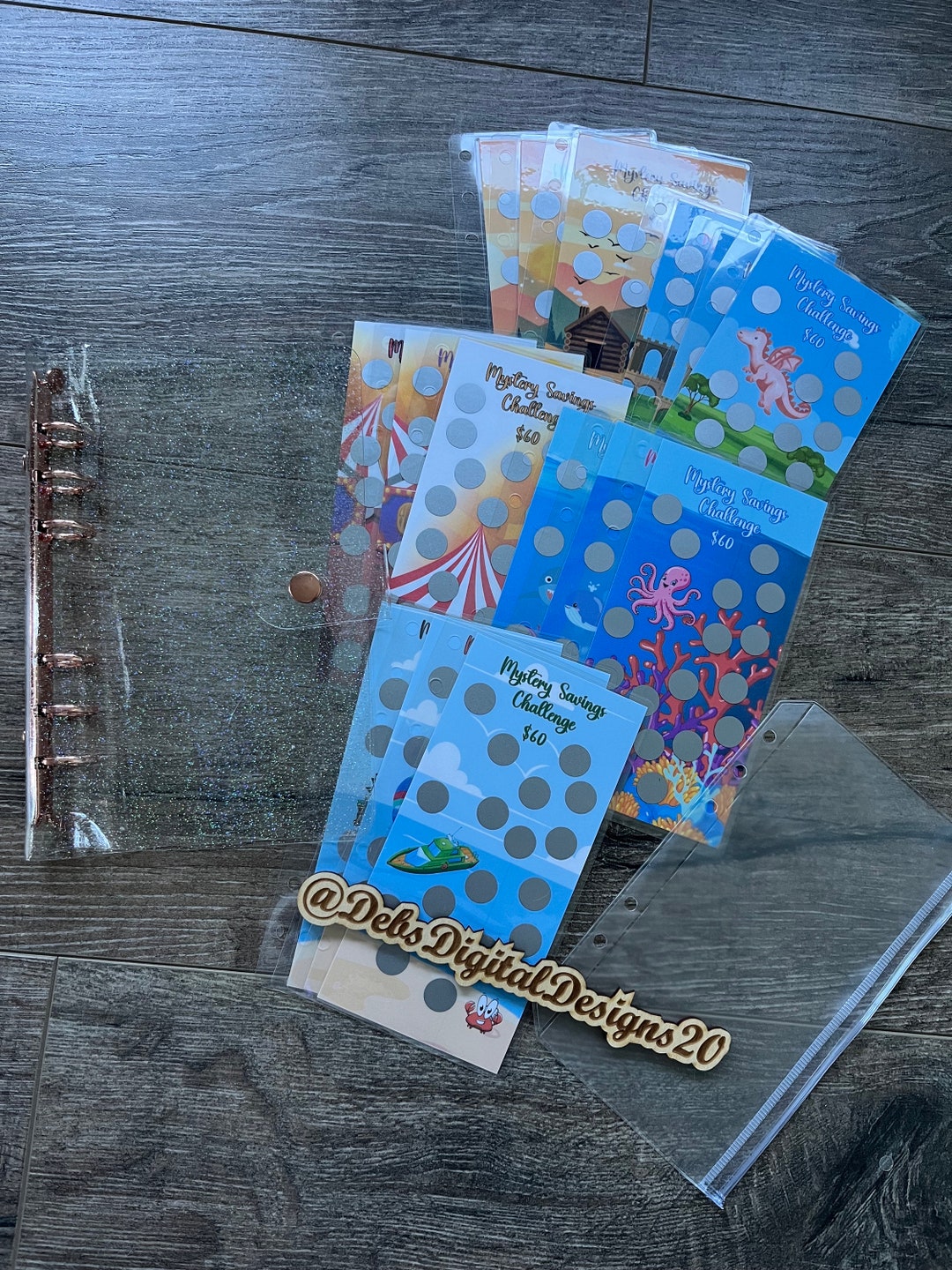 Beginner 15 Card Binder, Scratch off Savings Binder, Five Different ...