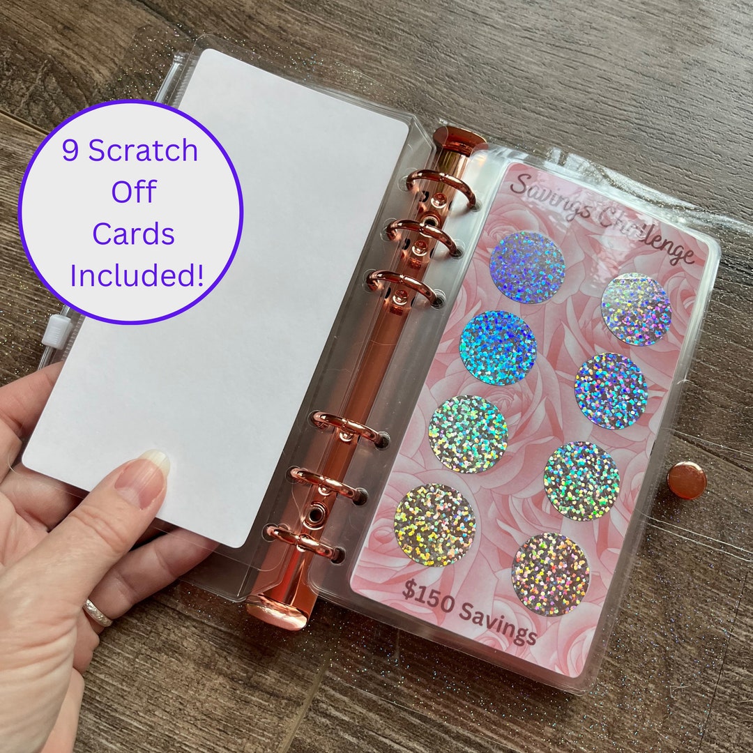 9 Card Scratch off Savings Binder, Beginner, Savings Challenge, Savings ...