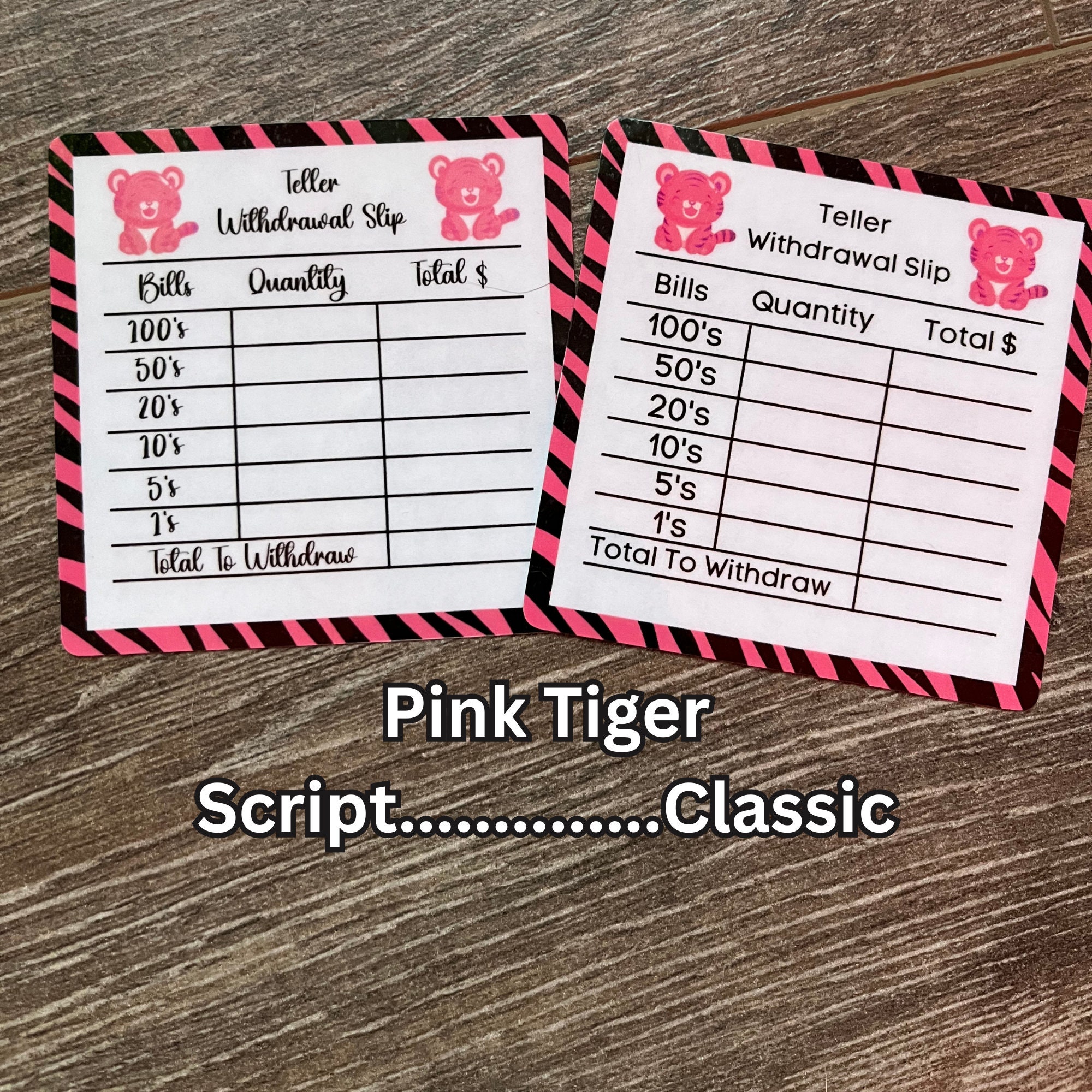 Teller Slips, Laminated Bank Slip, Reusable Teller Slip, Cash Breakdown ...