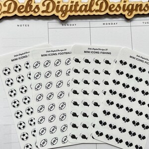 Mini Icon Stickers, Planners, Calendars, Journals, Bullet Journals ...