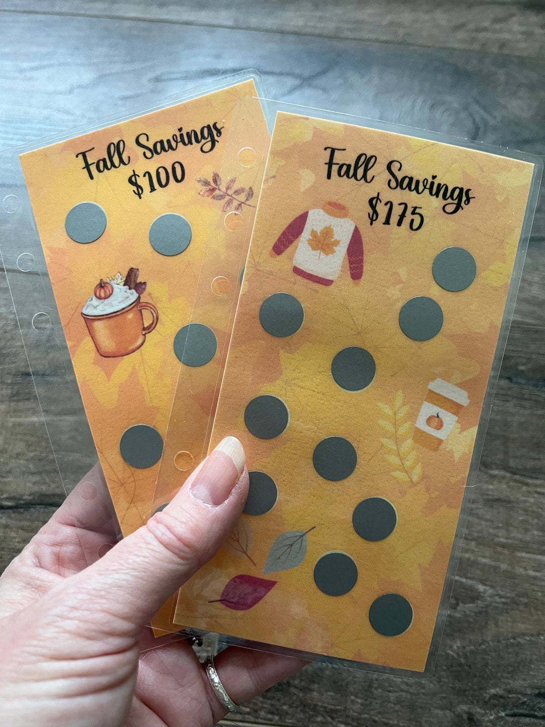 Fall Scratch off Savings Cards, Seasonal Savings Challenge, Savings ...