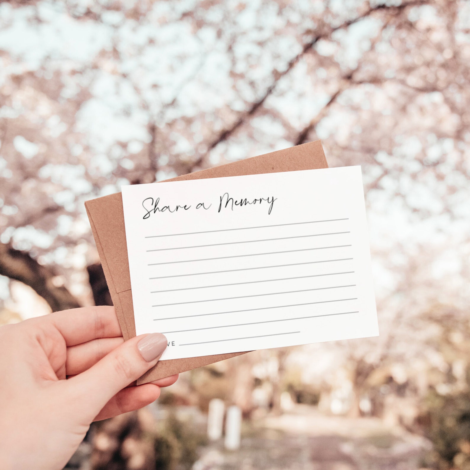 Share A Memory Funeral Sign and Card, Celebration of Life Printable ...
