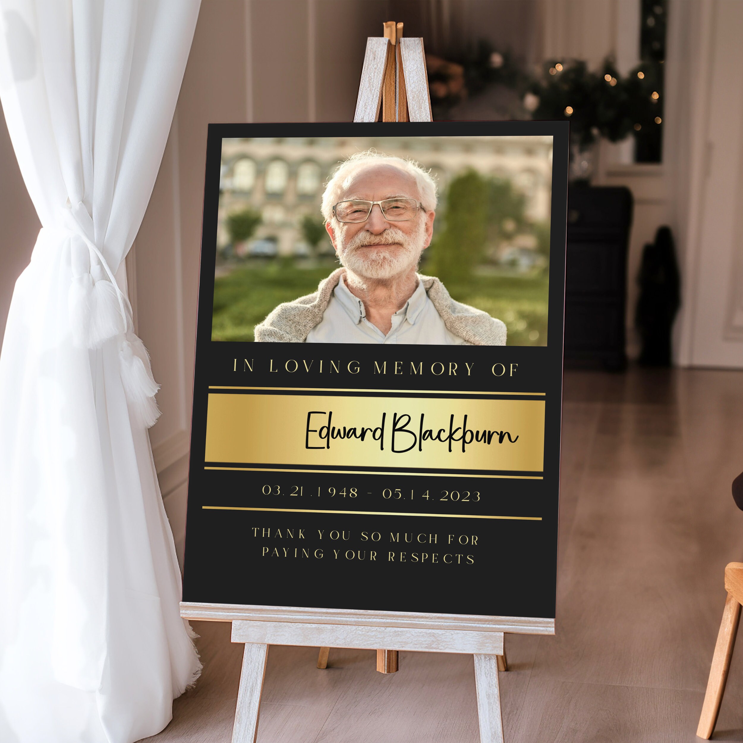 Custom Funeral Welcome Sign, Celebration of Life, Editable Template ...