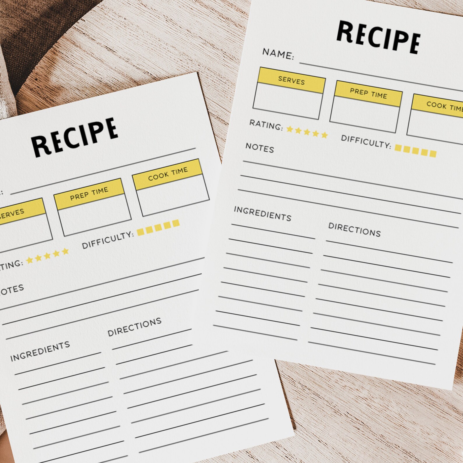 Personalized Recipe Cards Printable Bridal Shower Insert - Etsy