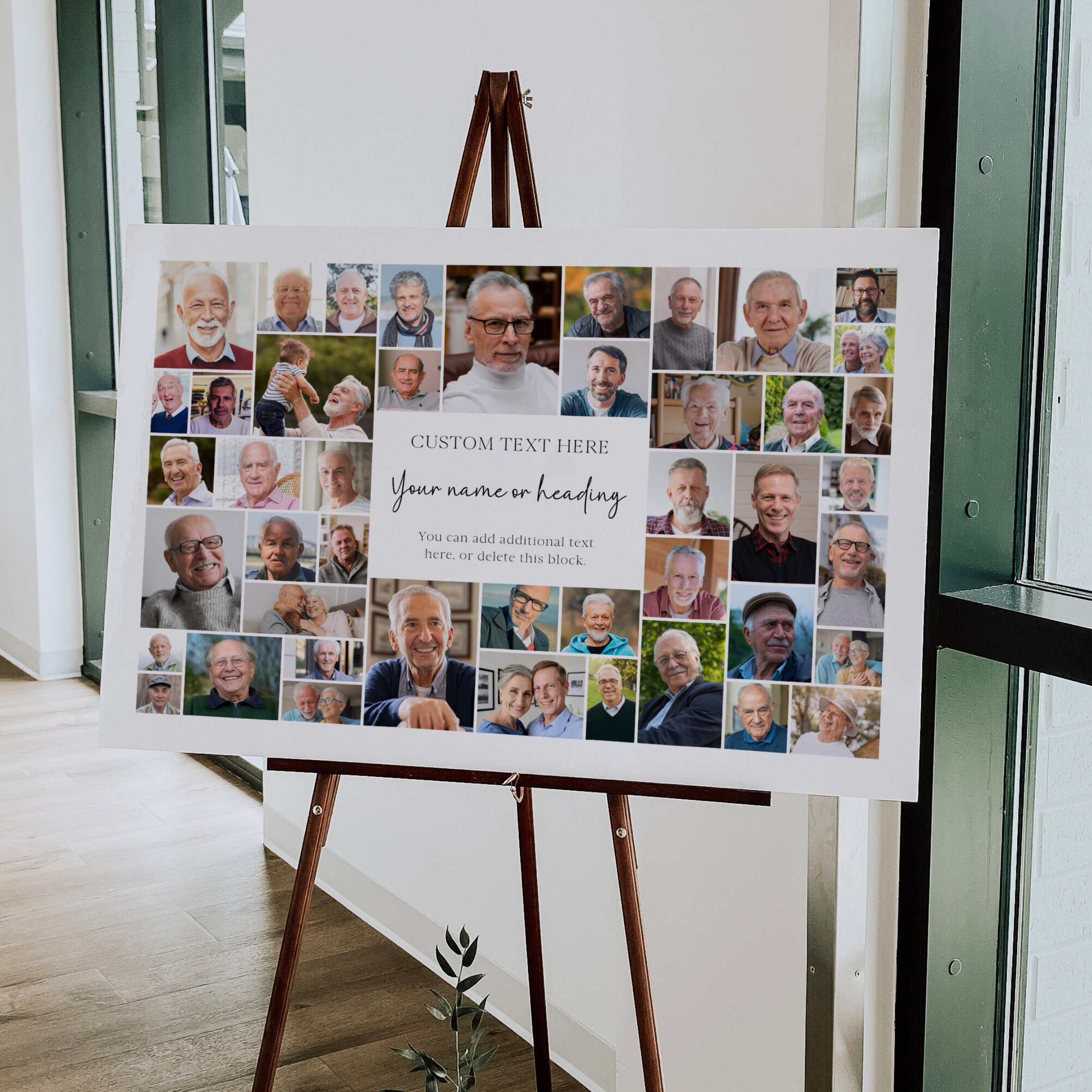 Minimal Photo Collage Board, Picture Montage for 45 Images, Poster Size ...