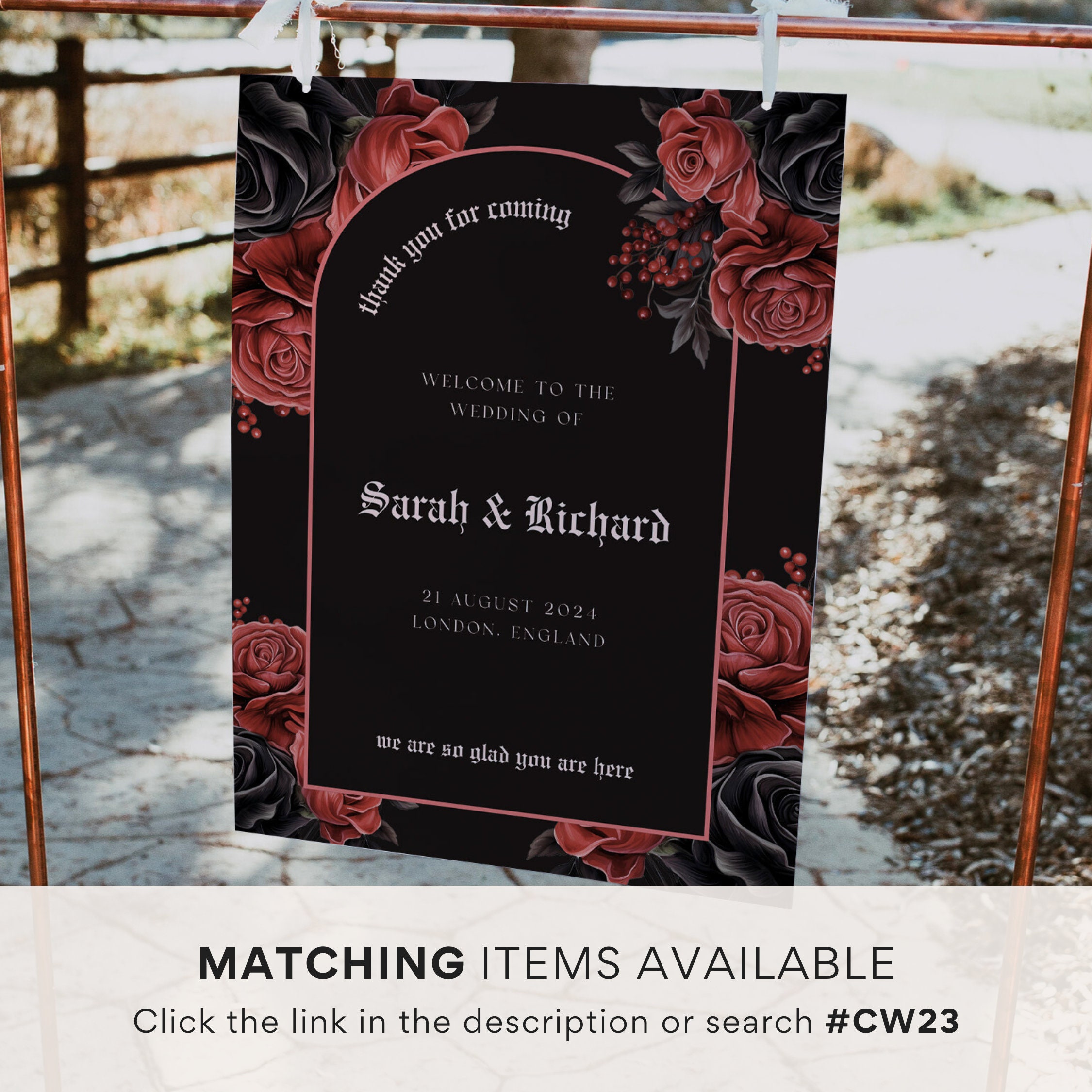 Gothic Wedding Program Template, Victorian Order of Service, Halloween ...